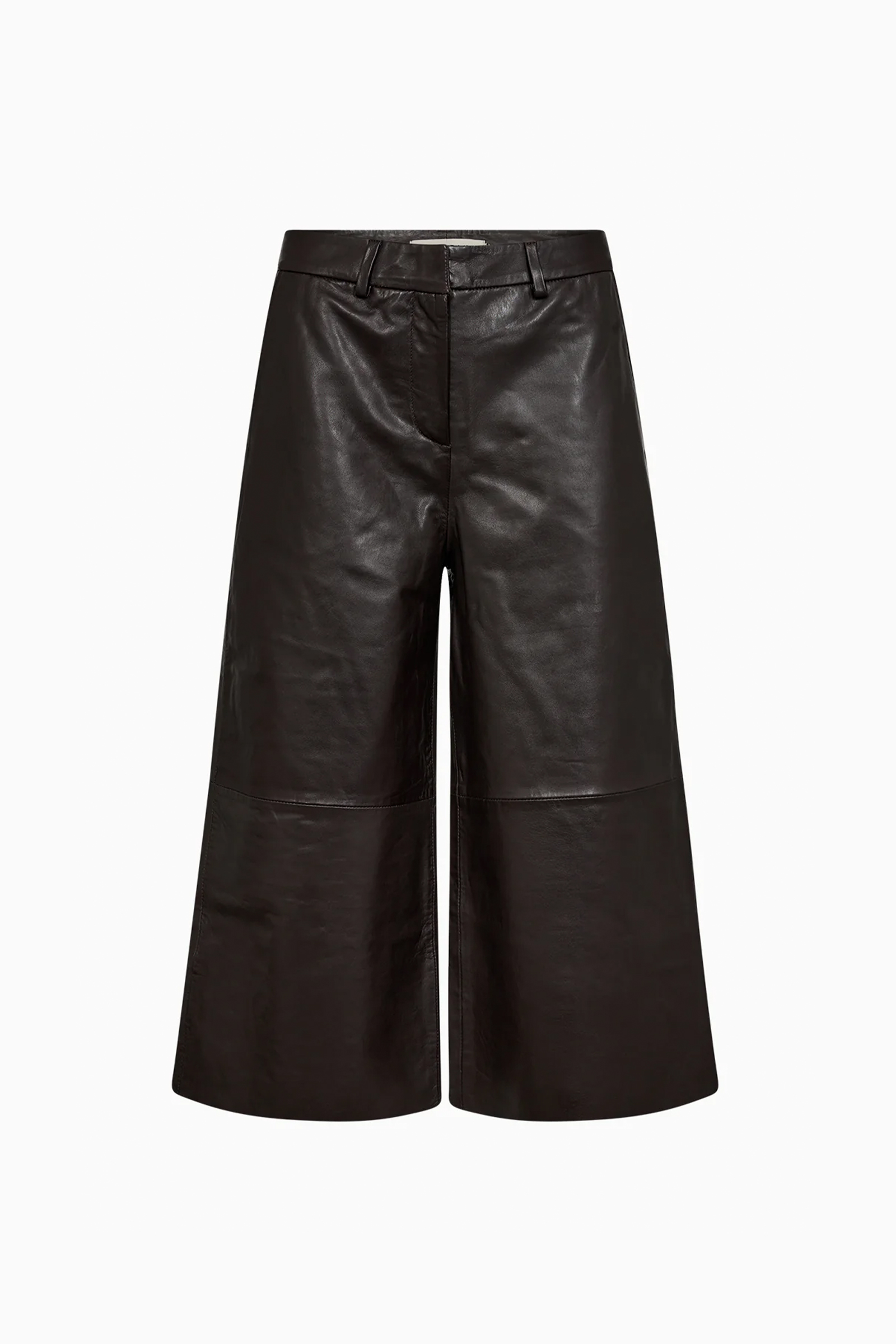 Lanni Leather Culotte Pant, Black Coffee | Nyheter fra Pieszak hos ...